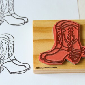 Cowboy Boots Rubber Stamp | Western Personalized Rubber Stamp | Western ...