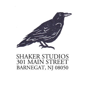Raven Stamp / Personalized Stamp / Raven Gifts - Etsy