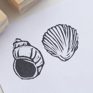 Sea Shell Rubber Stamp Set | Personalized Rubber Stamp - Etsy