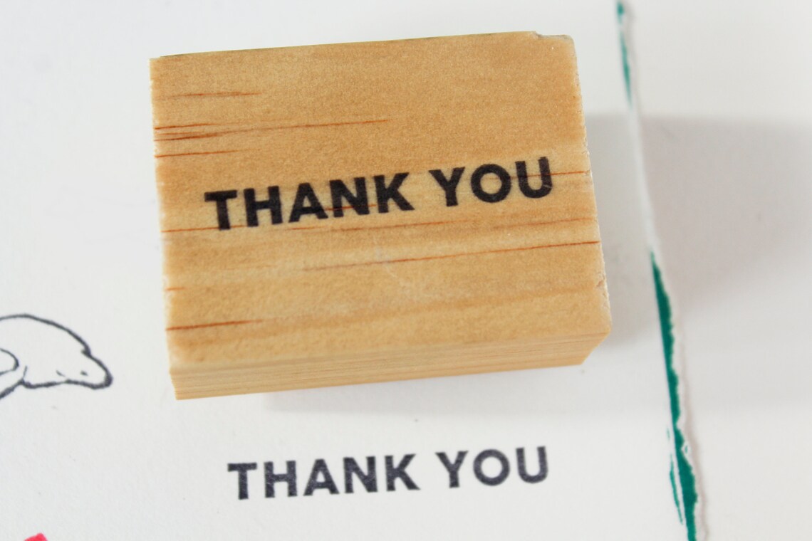 Thank You Rubber Stamp / Thank You Stamps | Etsy