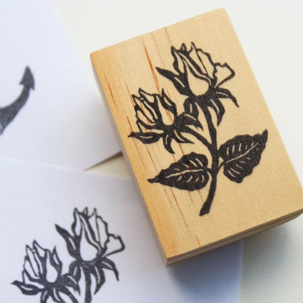 Rose Rubber Stamp - Etsy