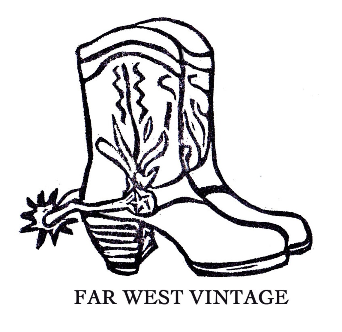 Cowboy Boots Rubber Stamp Western Personalized Rubber Stamp | Etsy