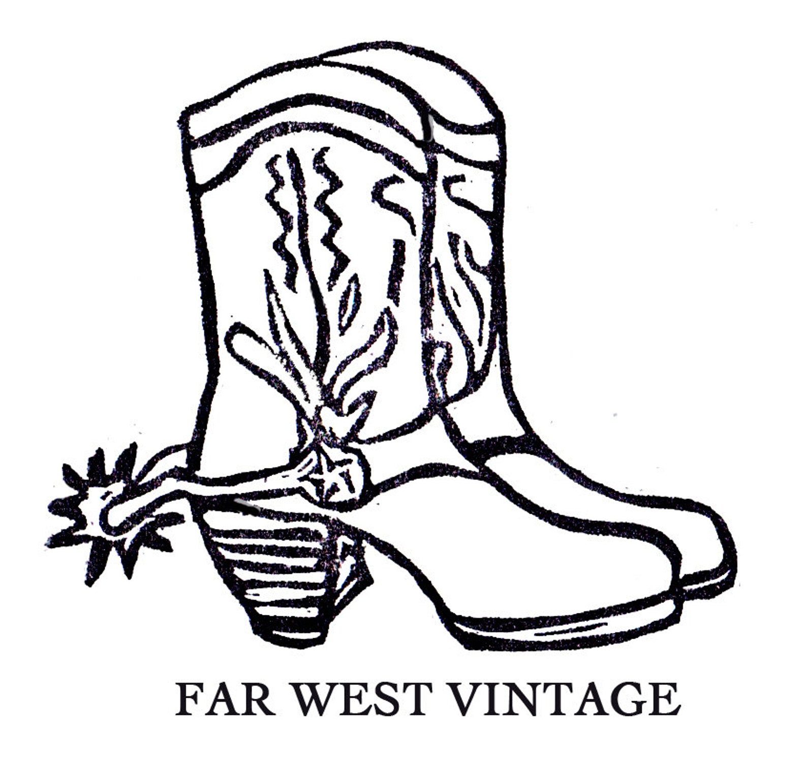 Cowboy Boots Rubber Stamp Western Personalized Rubber Stamp | Etsy