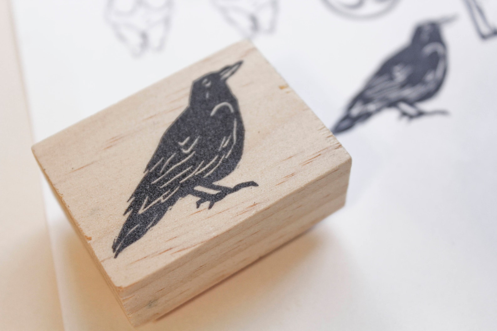 Raven Stamp / Personalized Stamp / Raven Gifts - Etsy