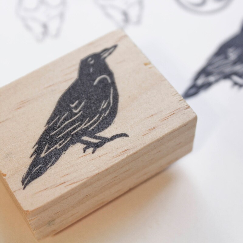 Crow Rubber Stamp - Etsy