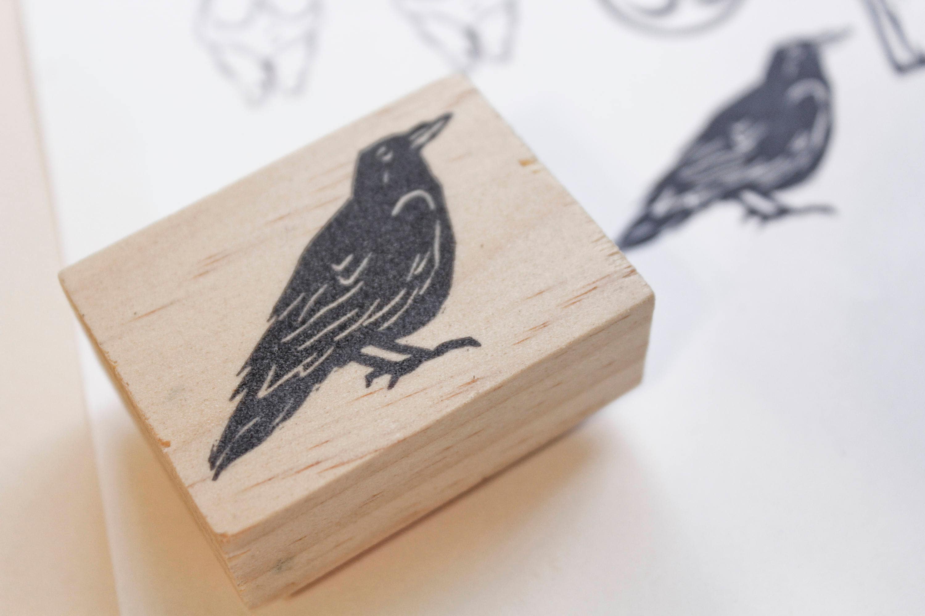 Raven Stamp / Personalized Stamp / Raven Gifts | Etsy