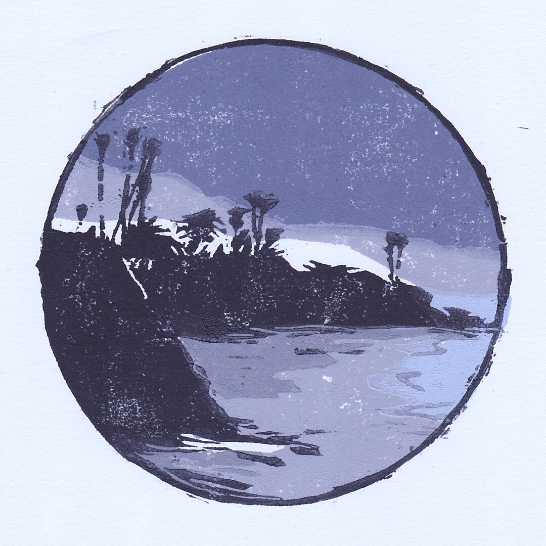Original Woodblock Print - Divers Cove Laguna Beach - Etsy