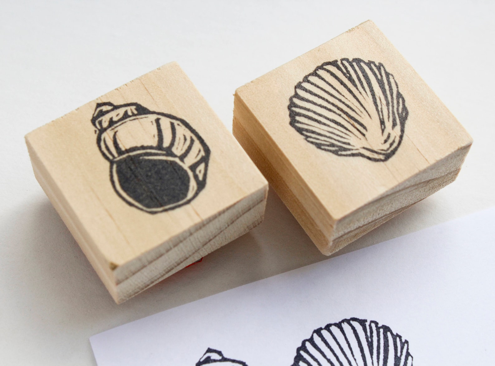 Sea Shell Rubber Stamp Set Personalized Rubber Stamp - Etsy
