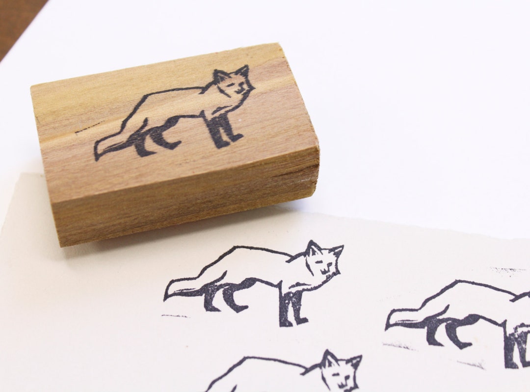 Fox Rubber Stamp, Personalized for Address Stamp, Ex Libris or Business ...