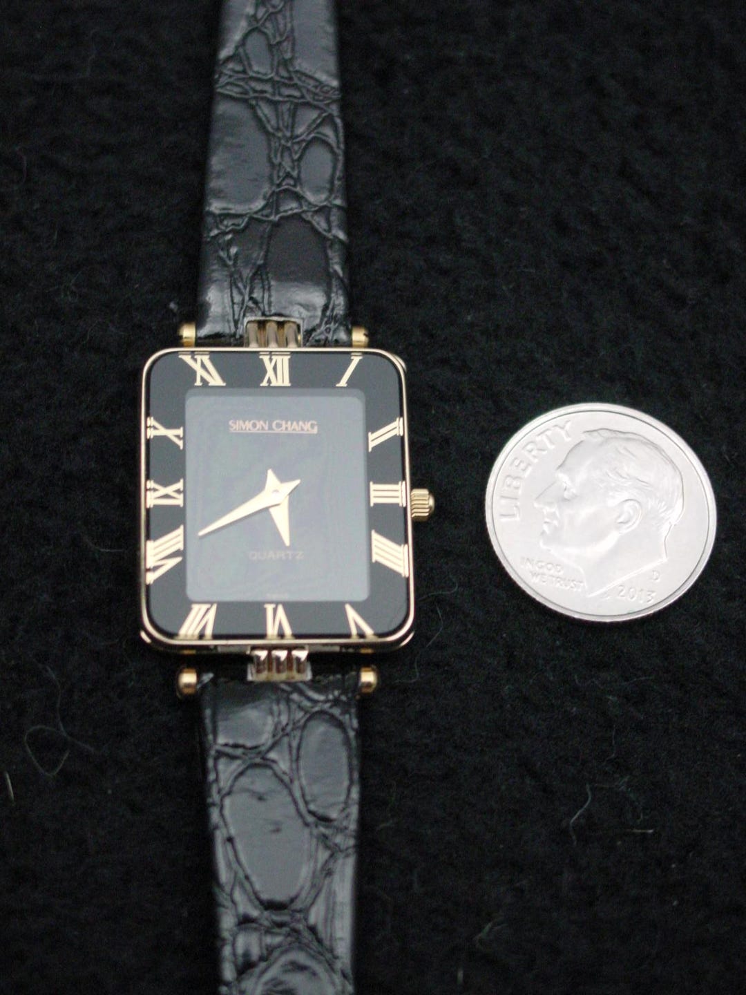 New Wristwatch, Lady's, Simon Chang Leather Gold, France, 6 Jewel ...
