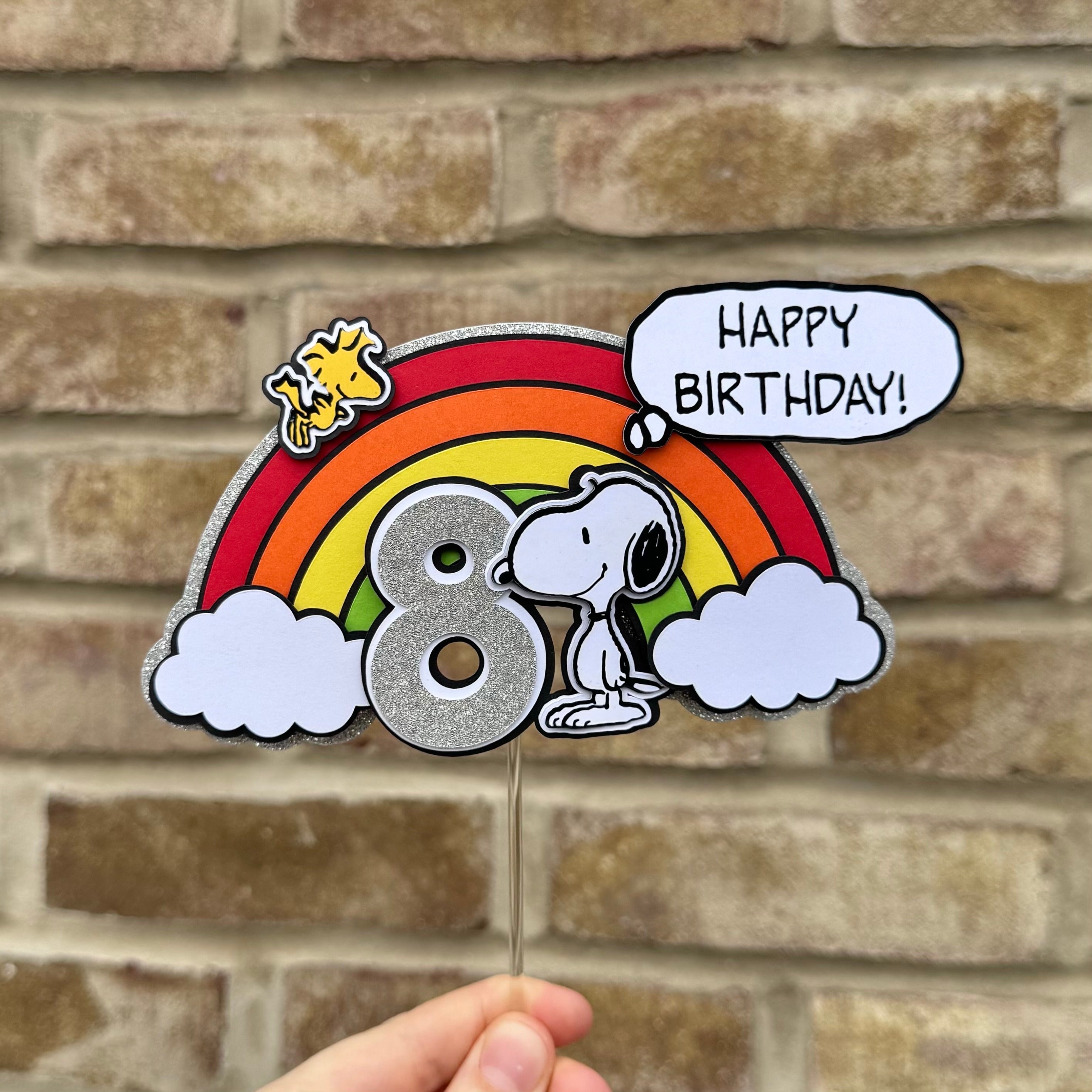 Snoopy Cake Topper Peanuts Birthday Children Personalised Woodstock ...