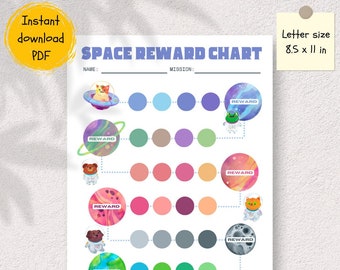 Video Game Reward Chart, Sticker Chart, Toddler, Preschool, Behavior ...