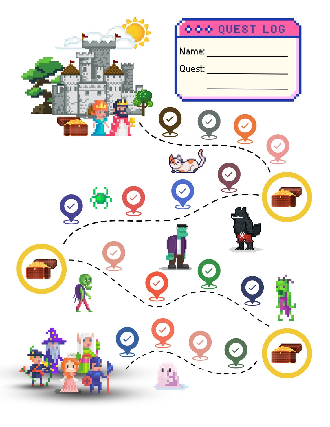 Video Game Reward Chart, Sticker Chart, Toddler, Preschool, Behavior ...