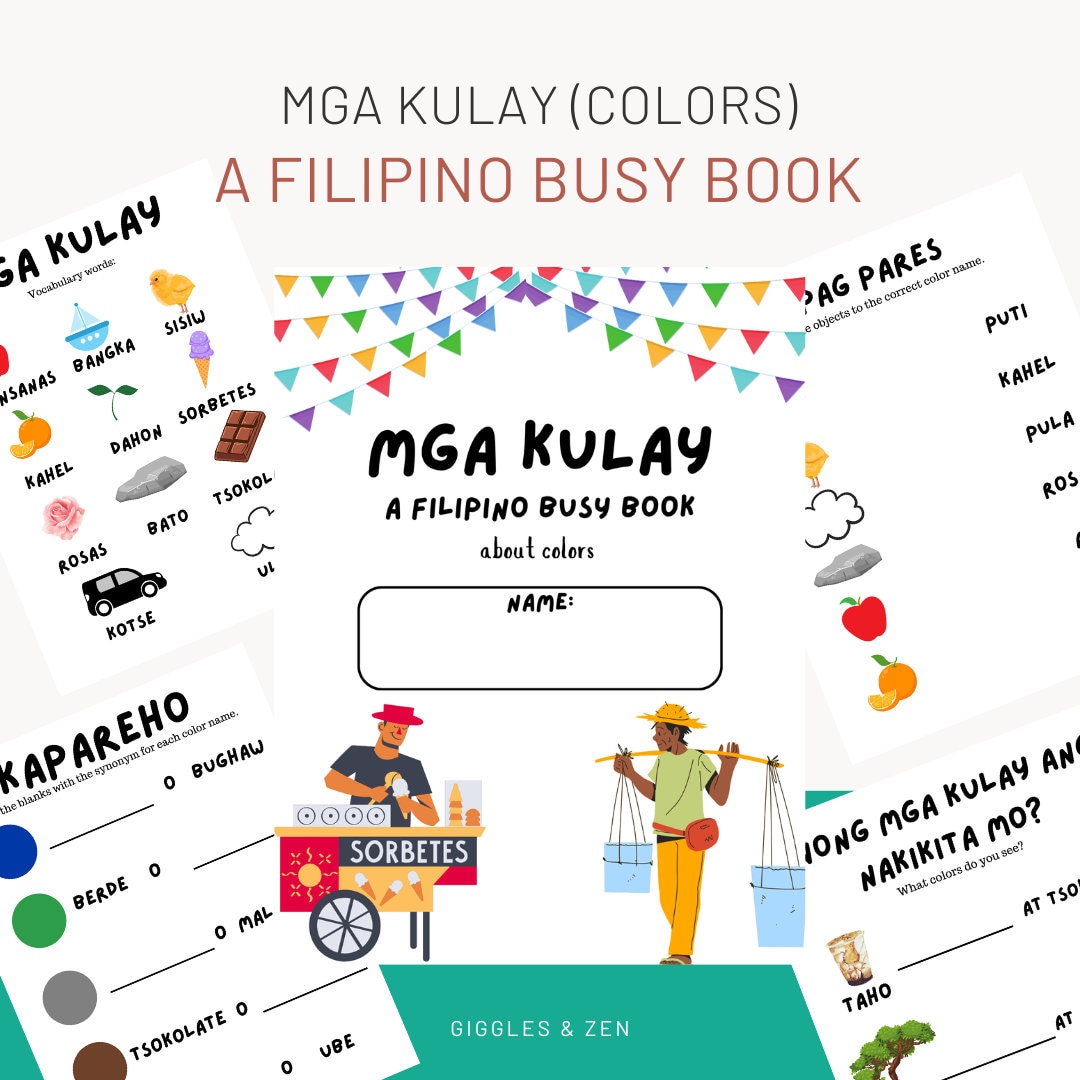 Filipino Busy Book Learn Filipino Preschool Worksheets Printable ...