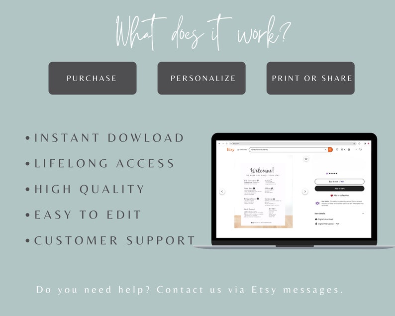 Welcome Sign for Airbnb Hosts, Vacation Rental Printable, Guest Arrival ...