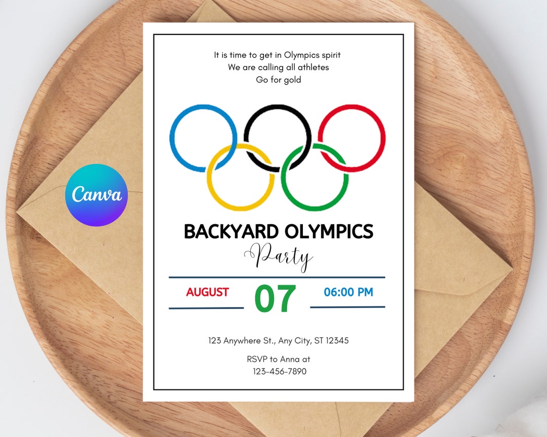 Backyard Olympics Party Invitation, Olympics Party Invitation, Sports ...