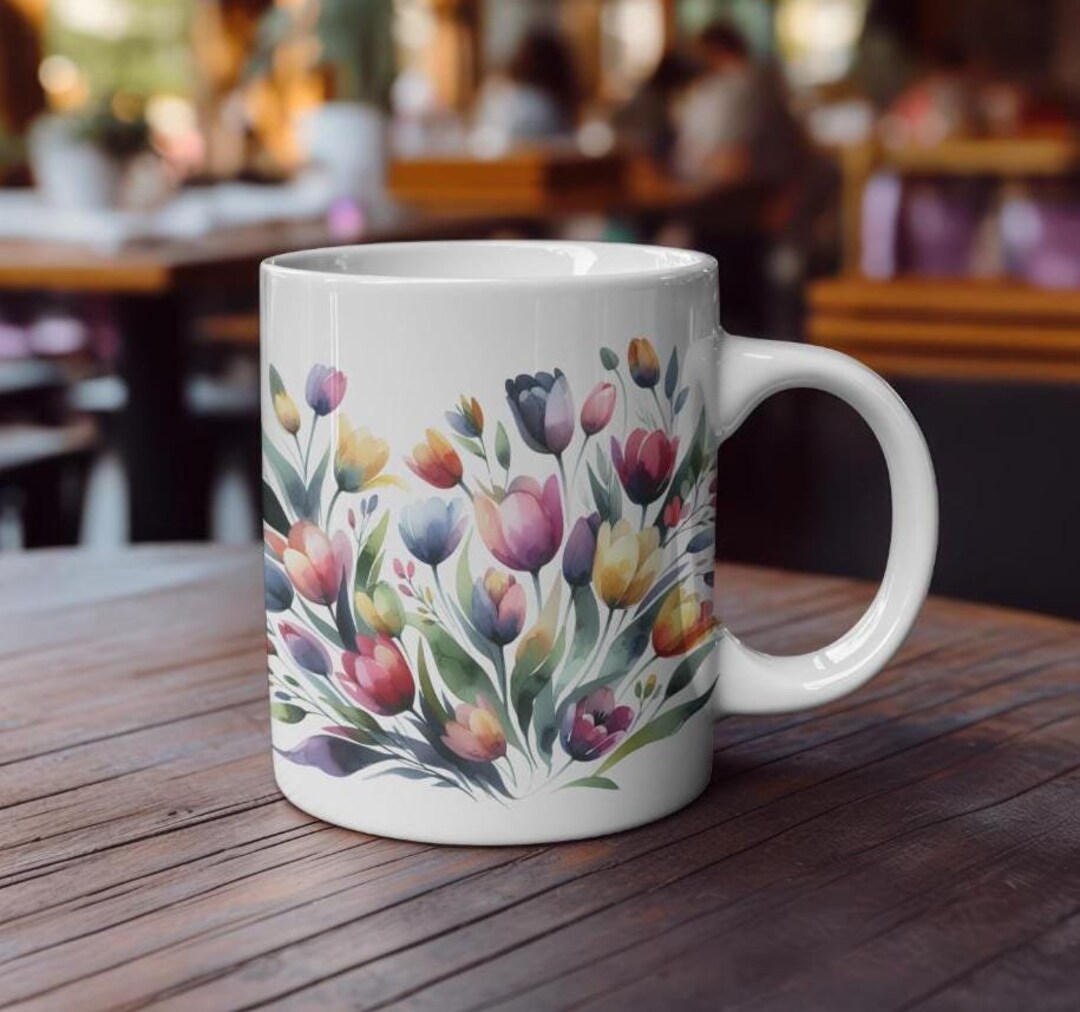 Tulip Mug Best Gift for Flower Lovers Vibrant Floral Design Ideal ...