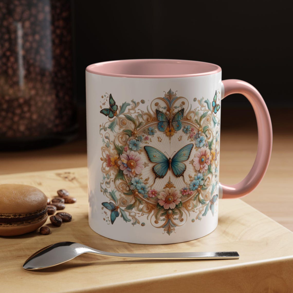 Butterflies & Flowers Mug Best Gift for Butterfly Lovers Birthday ...