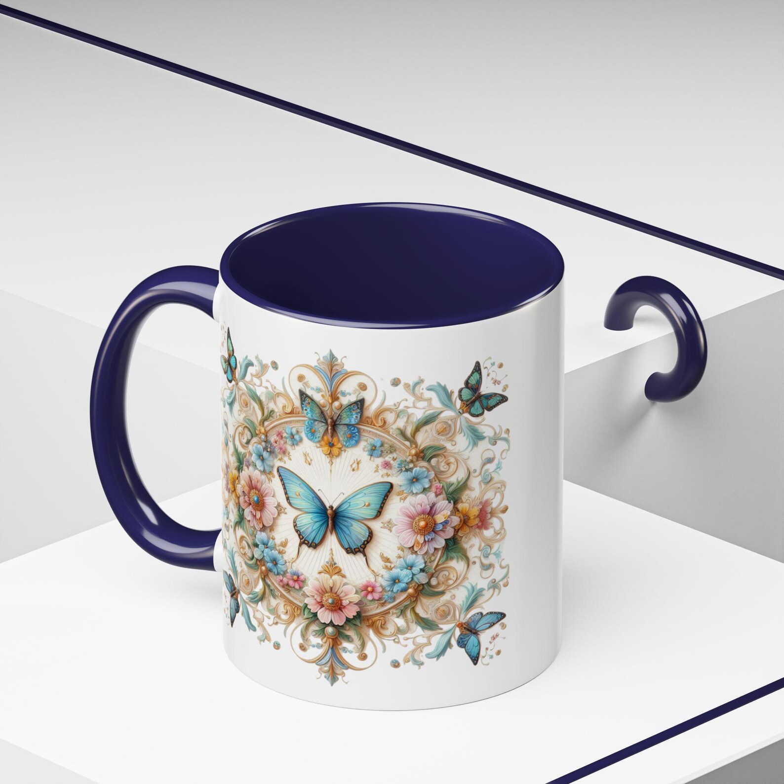 Butterflies & Flowers Mug Best Gift for Butterfly Lovers Birthday ...