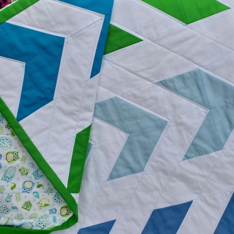 Green Baby Quilt - Etsy