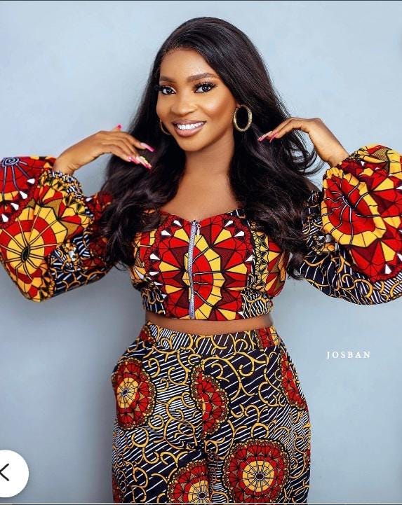 African 2 Piece Set, Ankara Styles,african Print Trouser and Top ...