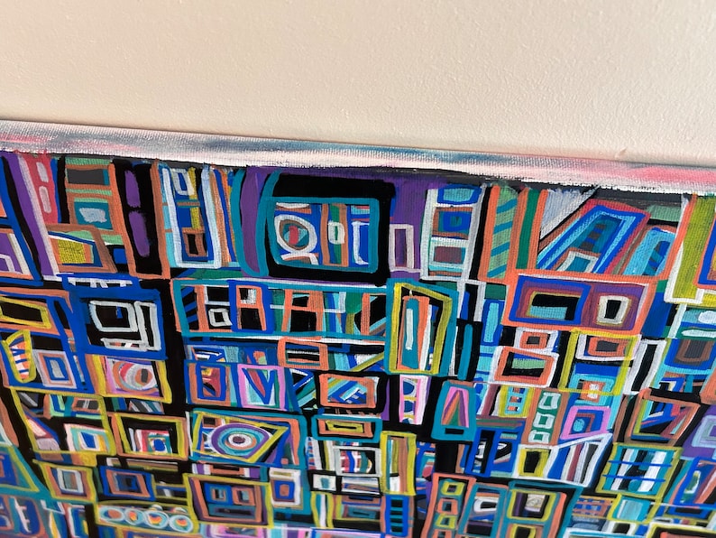 The Retina Show by Jillian Rose Acrylic on Canvas Multicolor Abstract ...