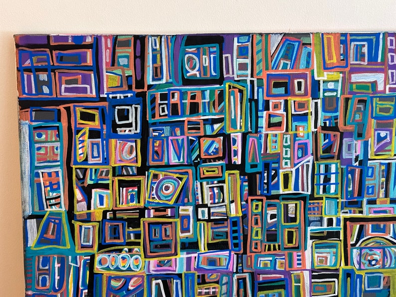 The Retina Show by Jillian Rose Acrylic on Canvas Multicolor Abstract ...