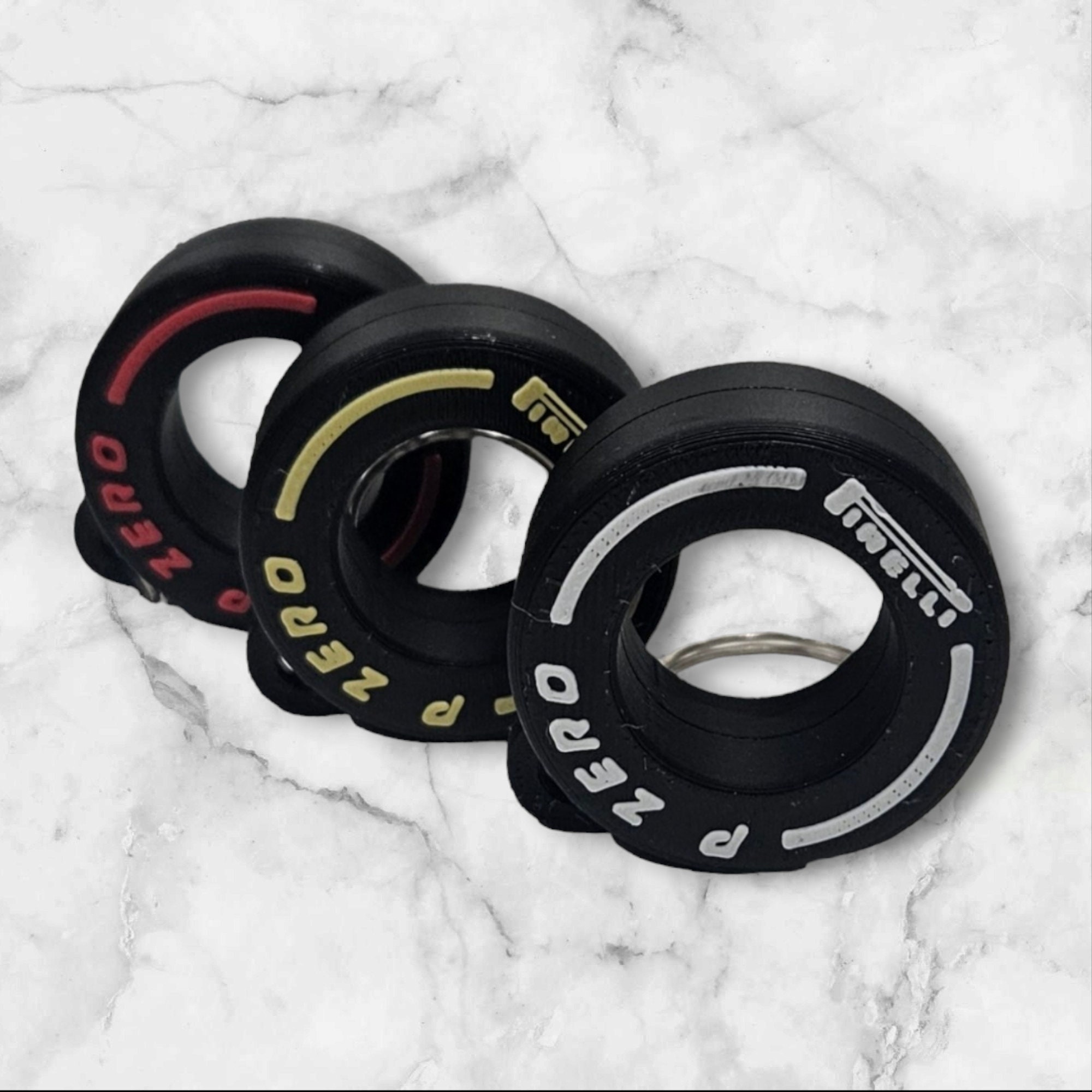 Formula 1 Pirelli Tire Keychain F1 Tire Replica Soft Medium and Hard ...