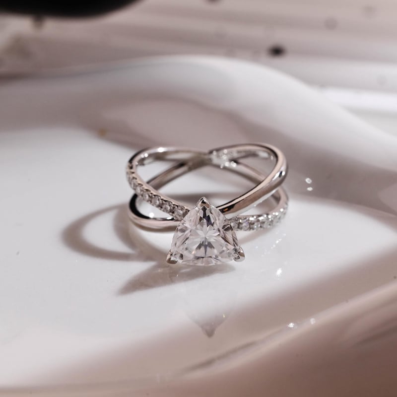 Trillion Cut Ring - Etsy