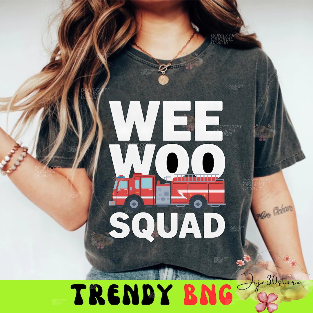 Humor Theme Wee Woo Squad Firefighter PNG: Fire Rescue Png Emergency ...