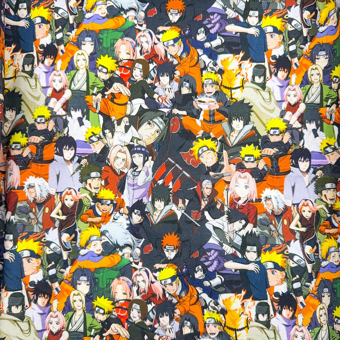 Anime Collage Fabric 100 % Cotton Woven Fabric by the Half Meter - Etsy