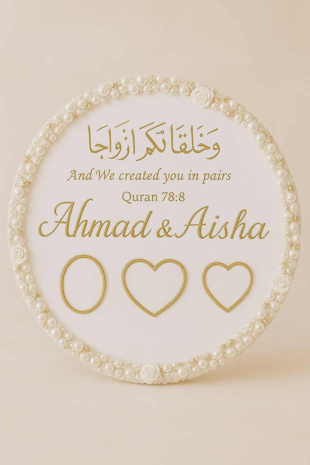 Personalized Nikkah Tray: Custom Resin Fingerprint Islamic Wedding ...