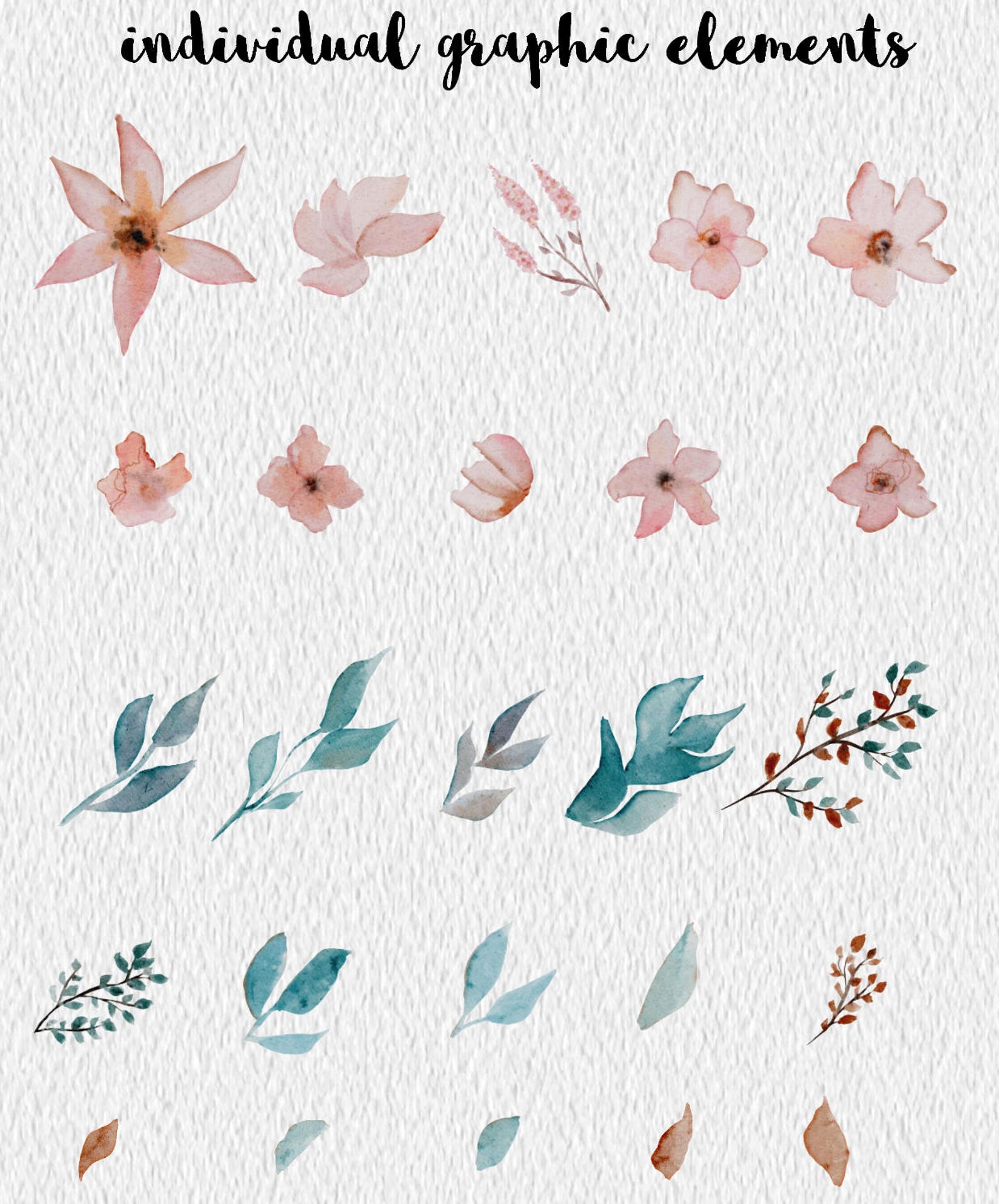 Spring Florals Watercolor Clipart Seamless Patterns - Etsy