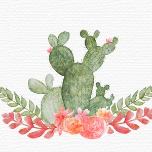 40+ WATERCOLOR CACTUS CLIPART Graphics for Commercial Use: Digital ...
