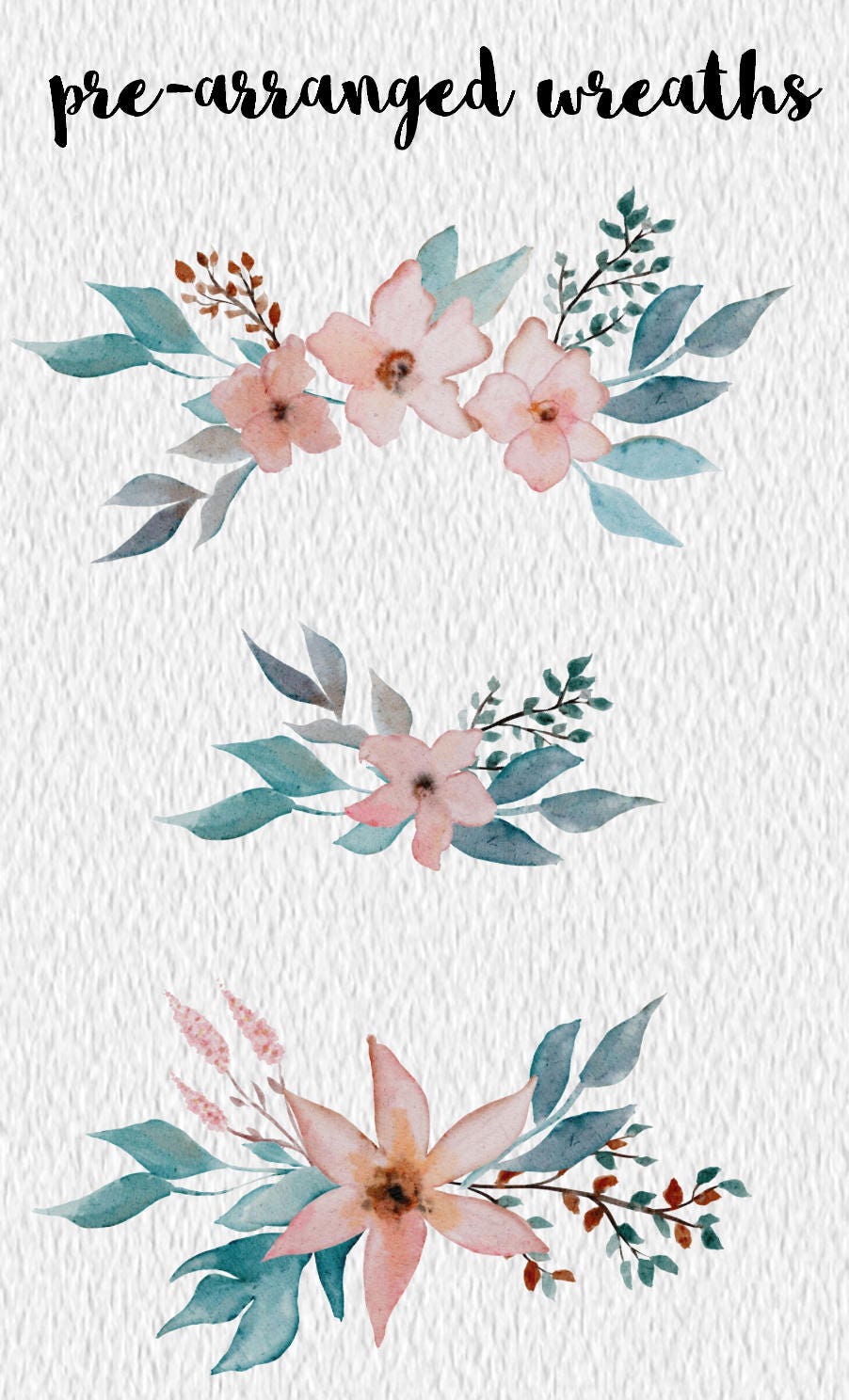 Spring Florals Watercolor Clipart Seamless Patterns - Etsy