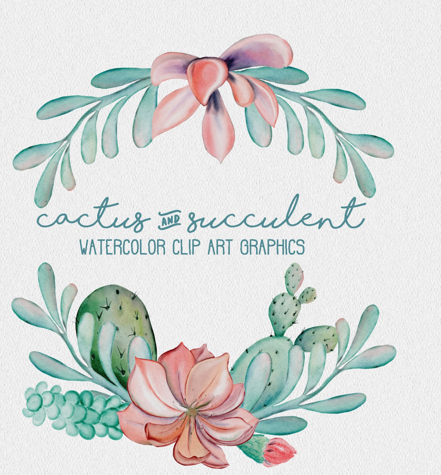26 WATERCOLOR CACTUS CLIPART Download, Commercial Use, Digital ...