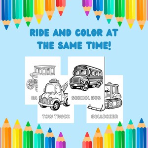 Printable Vehicles Galore Coloring Pages for Kids, Fun Educational ...