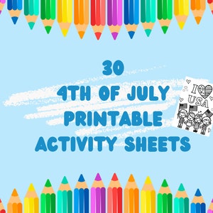 Printable 4th of July Activity Sheets for Kids, Independence Day, Fun ...