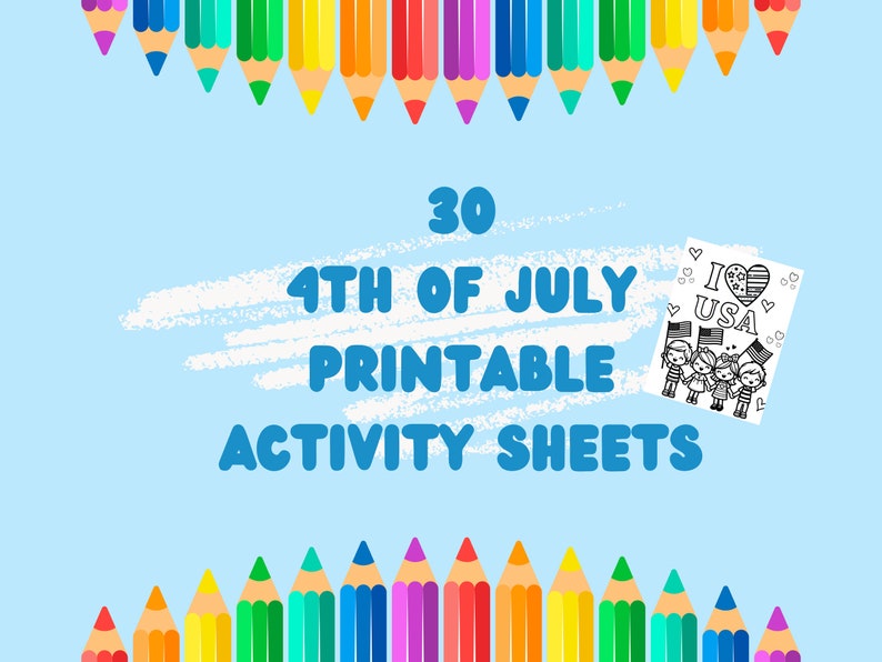 Printable 4th of July Activity Sheets for Kids, Independence Day, Fun ...