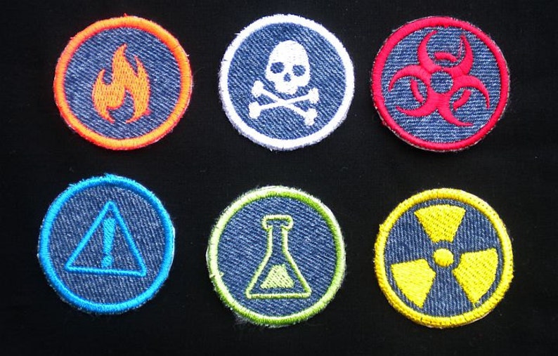 Science Warning Symbol Iron-on Patch / Merit Badge - Etsy