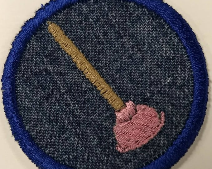 Plumbers Helper Plunger Merit Badge Iron on Patch - Etsy