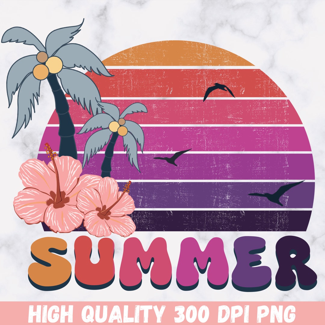 Retro Summer Vibes PNG, Retro T-shirt Sublimation Design, Trendy Summer ...