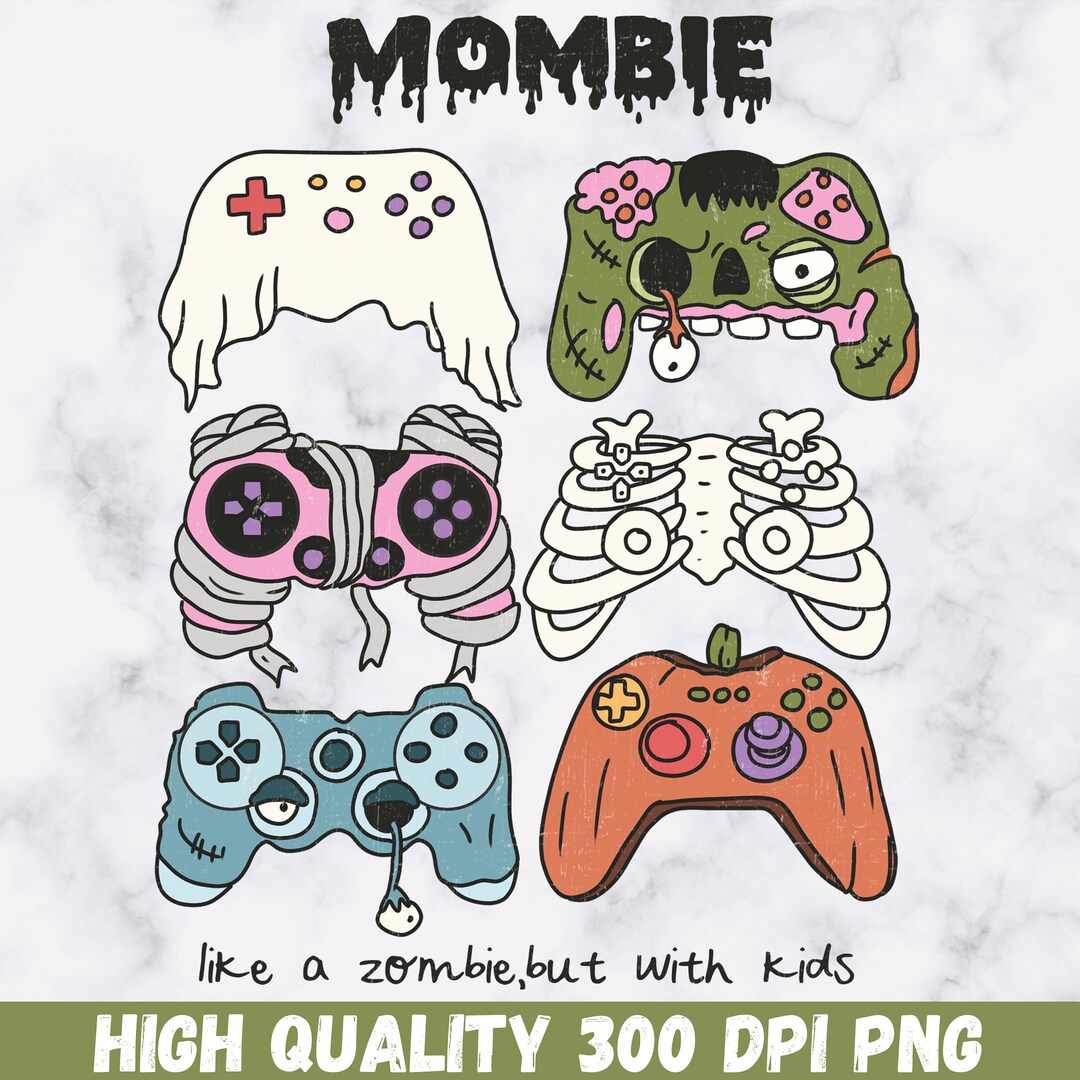 Game Controllers PNG Bundle, Halloween Horror Characters PNG, Gaming ...