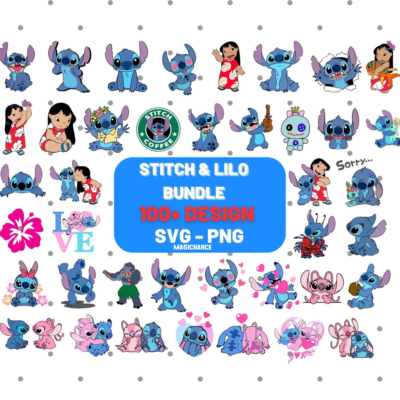 Stitch SVG Bundle, Cartoon SVG Bundle, Stitch Clipart, Stitch PNG, Svg ...