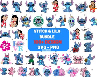 Stitch Svg Bundle, Cartoon SVG Bundle, Stitch Clipart, Stitch PNG, SVG ...