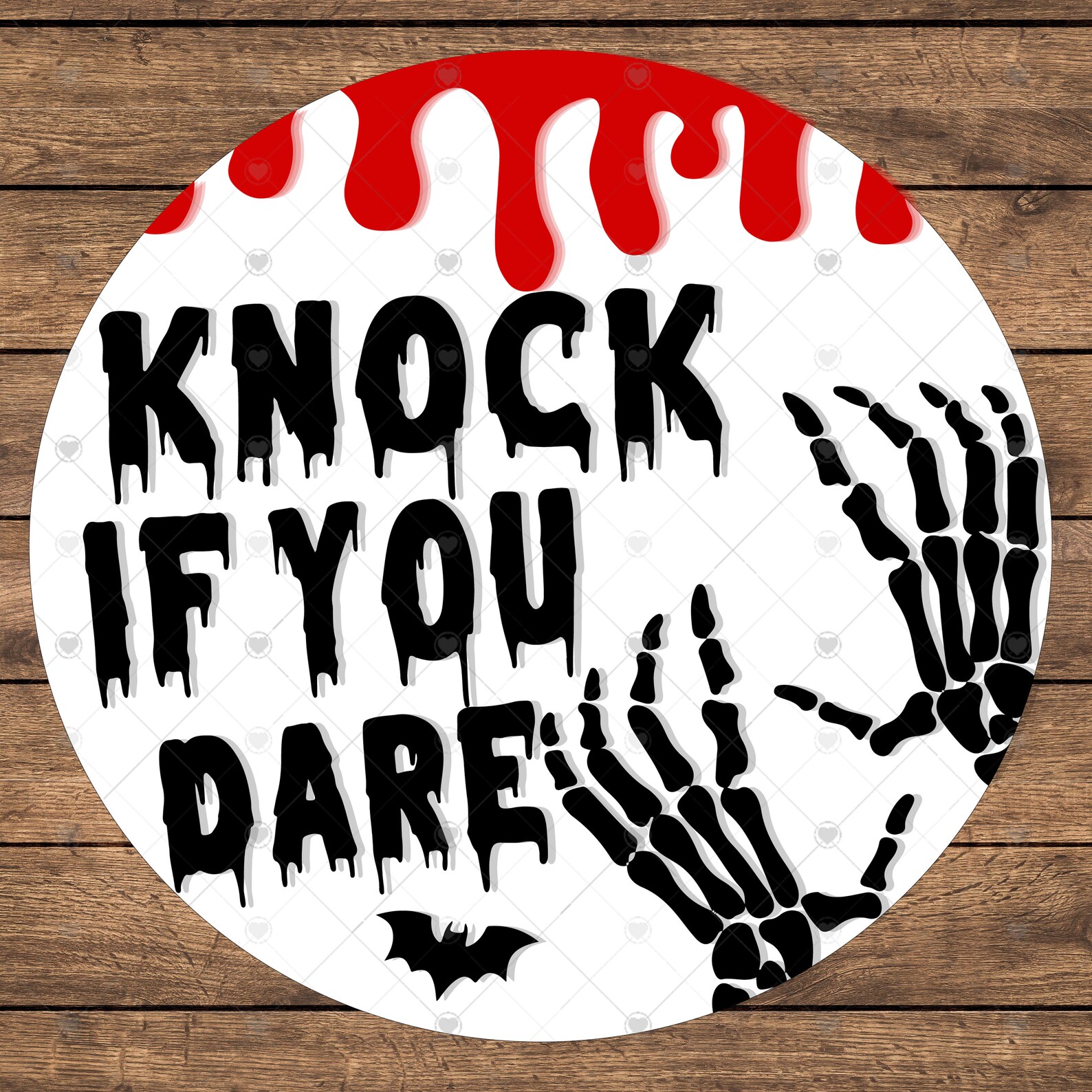 Knock If You Dare Door Hanger SVG, Halloween Door Sign Svg, Halloween ...
