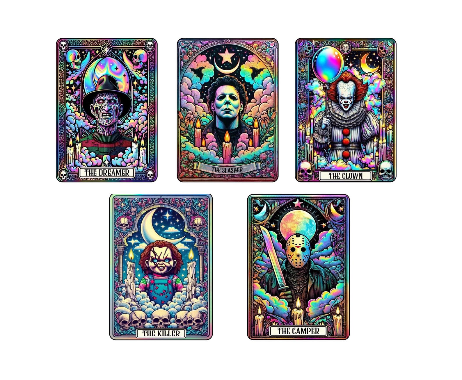 Horror Characters Tarot Cards SVG Bundle, Halloween Svg Bundle, Horror ...