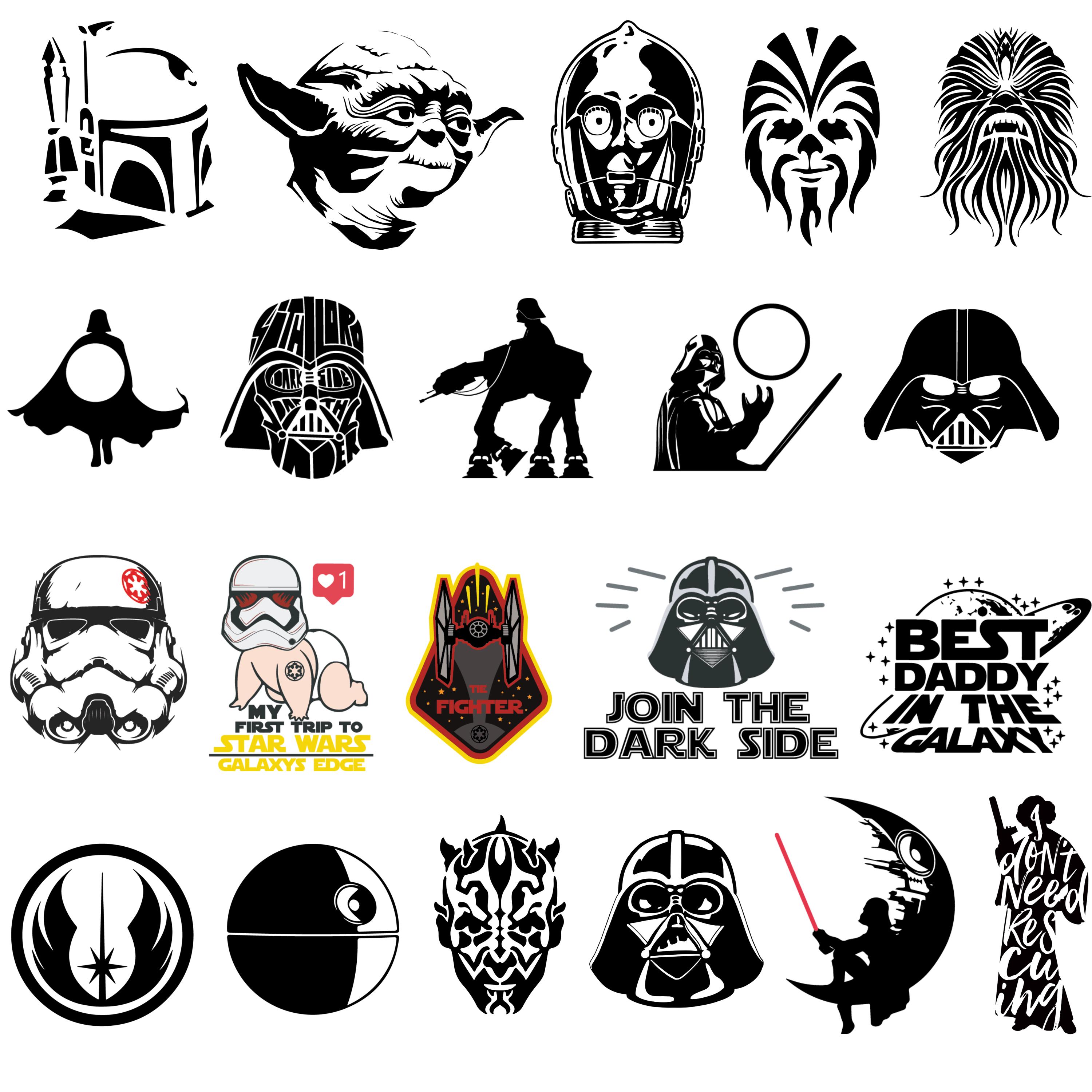 Star Wars SVG Bundle, Starwars Svg, Mandalorian Svg, Darth Vader Svg ...