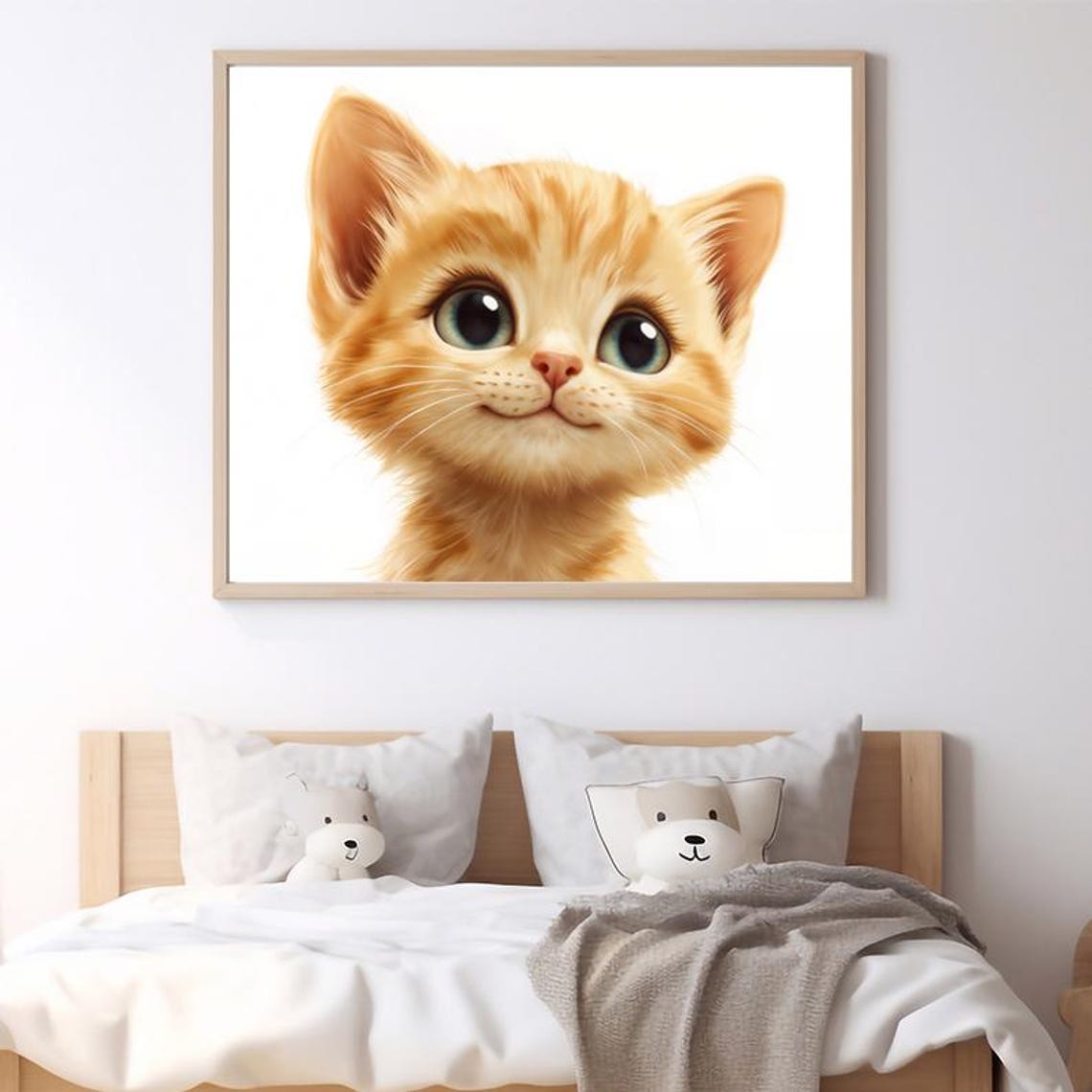 Adorable Cat Poster for Kids - Fun Wall Art for Room and Bathroom Decor ...