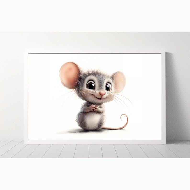 Mouse, Adorable Mouse, Perfect Children's Illustration for Decoration ...